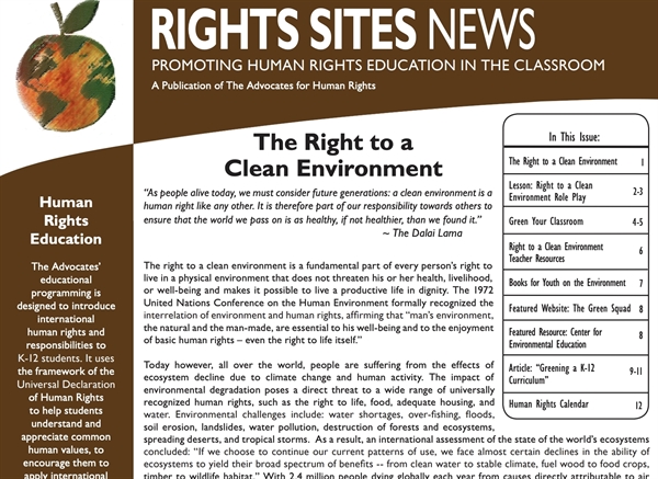 Rights Sites News: The Right to a Clean Environment - The Advocates for ...